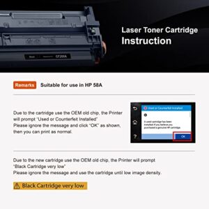 58A Toner Cartridge (with Chip) LemeroSuperx Compatible Replacement for HP 58A 58X CF258A Work for M428FDW M404DN M404N M404 M404DW M428FDN Printer (Black,2 Pack)