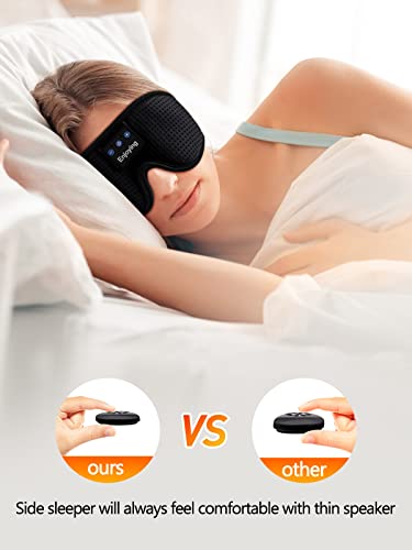 Sleep Headphones Bluetooth Headband, MOITA Sleep Eye Mask for Sleeping, Wireless Sleep Headphones, Cozy Band with Speakers Bluetooth Earphones, Gift for Side Sleeper, Travel, Meditation, Insomnia