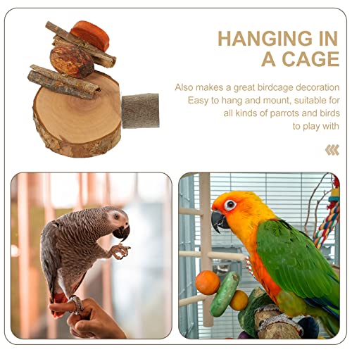 PATKAW Guinea Pig Natural Wooden Round Platform Bird Cage Branches Parrot Wooden Blocks Bird Nuts Toys for Budgie Conure Parrot Parakeet Cockatiel Lovebird Cage Accessories Rabbit Toys