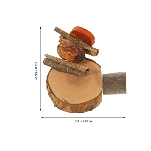 PATKAW Guinea Pig Natural Wooden Round Platform Bird Cage Branches Parrot Wooden Blocks Bird Nuts Toys for Budgie Conure Parrot Parakeet Cockatiel Lovebird Cage Accessories Rabbit Toys