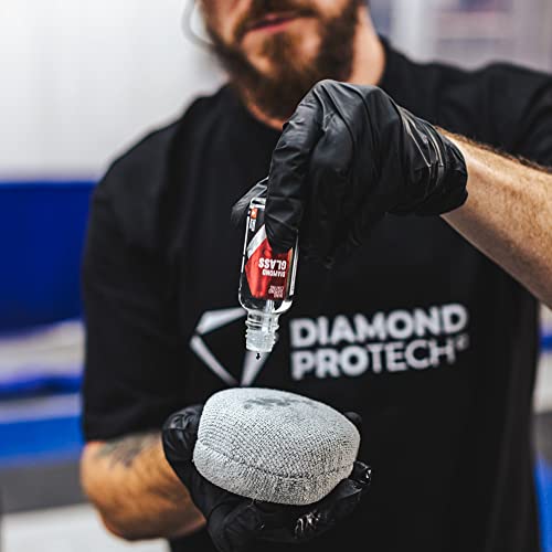 Diamond ProTech – Diamond Glass – Lasting Glass Protection; 12 Month Hydrophobic Protection; Effortless, Single-Layer Application; Nanodiamond Coating; Smooth Finish (30 milliliters)