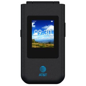 at&t cingular flex 4g lte flip phone attea211101, 4gb, charcoal, unlocked gray (renewed)