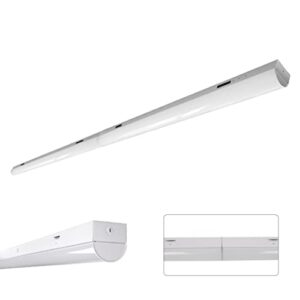 clt 42w 8-foot led linear commercial shop light strip fixture, damp location, dimmable, 5000k