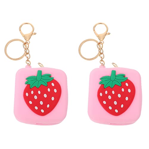 Bag Organizer for Purse 4pcs Key Earbuds Gift Bag Keyring Coin Earphone Purse Mini Girls Cartoon Wireless Women with Headphones Protector Headphone Strawberry Cover Covers for