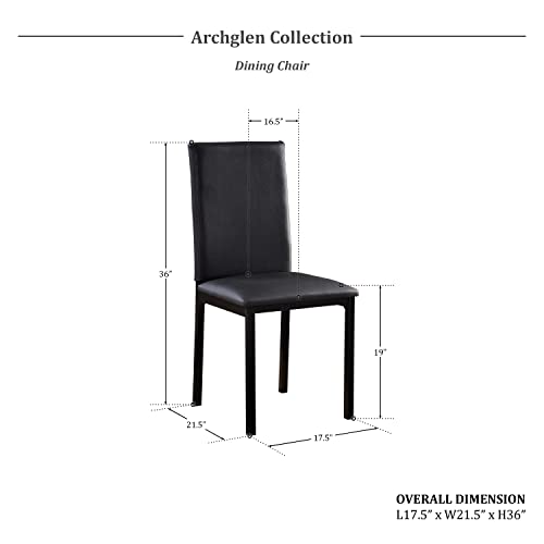 Lexicon Archglen Dining Chair (Set of 4), Black