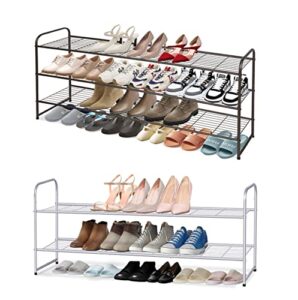 keetdy long 3-tier shoe rack and 2-tier long shoe rack for closet entryway