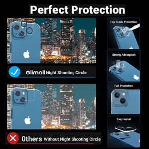 GLIMALL [5 in 1 Designed for iPhone 13 Clear Case with Screen Protector[2 Pack] +Camera Lens Protector[2 Pack], Military Grade Drop Protection Transparent Cover 6.1 Inch