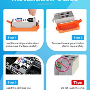 PGI-35 CLI-36 Ink Cartridge Replacement for Canon 35 36 Use for Pixma iP110 iP100 TR150 mini260 mini320 Printer (15-Pack, 10X PGI-35 Black, 5X CLI-36 Color)