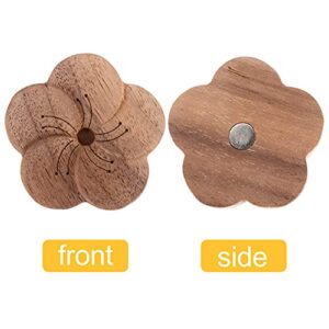 Healeved 1pc Aroma Room Wooden Zen Air Grain Aromatherapy Flower Oil Decoration Decors Ornament Portable for Diffuser Freshener Wood Wardrobe Office Essential Decor Home Car Shape Coffee