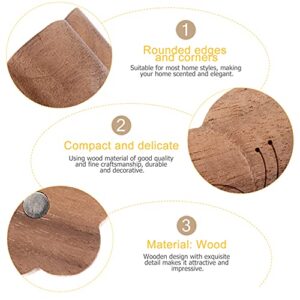 Healeved 1pc Aroma Room Wooden Zen Air Grain Aromatherapy Flower Oil Decoration Decors Ornament Portable for Diffuser Freshener Wood Wardrobe Office Essential Decor Home Car Shape Coffee