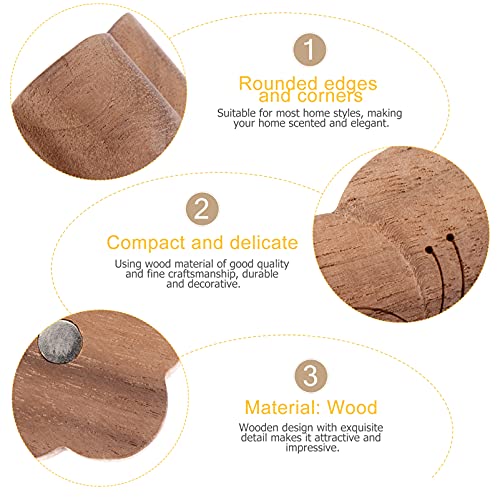 Healeved 1pc Aroma Room Wooden Zen Air Grain Aromatherapy Flower Oil Decoration Decors Ornament Portable for Diffuser Freshener Wood Wardrobe Office Essential Decor Home Car Shape Coffee