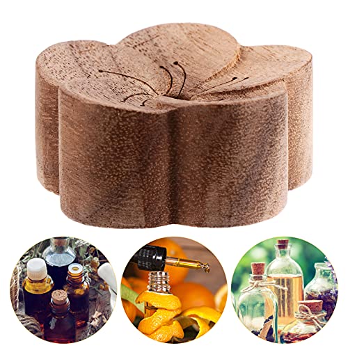 Healeved 1pc Aroma Room Wooden Zen Air Grain Aromatherapy Flower Oil Decoration Decors Ornament Portable for Diffuser Freshener Wood Wardrobe Office Essential Decor Home Car Shape Coffee