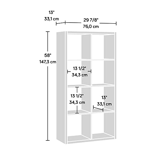 Sauder Miscellaneous Storage 8-Cube Organizer, L: 29.84" x W: 13.03" x H: 57.87", Rural Pine