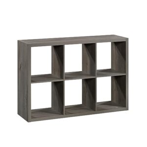 sauder miscellaneous storage 6-cube organizer, mystic oak finish