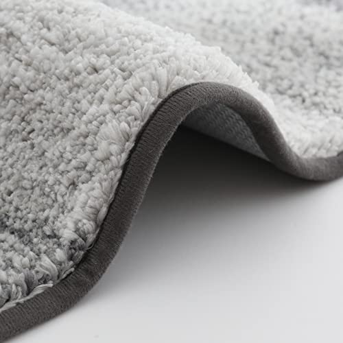 Vodiver Premium Bathroom Rugs Mat, Bath Mats for Bathroom Non Slip, Ultra Soft Washable and Super Absorbent Bath Rugs for Tub, Shower(20x32, Gray).