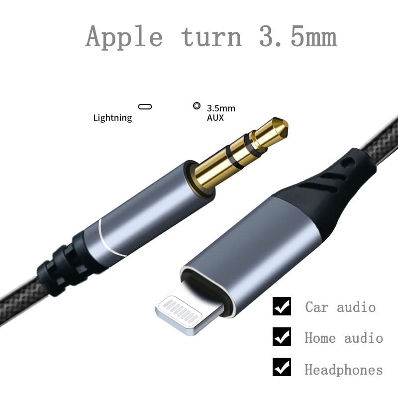 targeal Aux Cord for iPhone, 3.5 mm Headphone Jack Adapter, Male Car Aux Stereo Audio Cable, Compatible with iPhone 13 13 Pro 12 11 SE 2020 XS XR X 8 7, 3.3FT