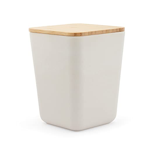 earthism Eco-Friendly Bamboo Fibre Canister / Storage Container Air Tight 1000 Ml Beige