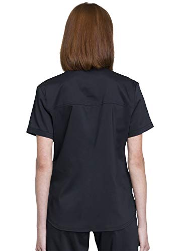 Cherokee Women Scrubs Top Workwear Revolution Tuckable V-Neck O.R WW657, S, Black