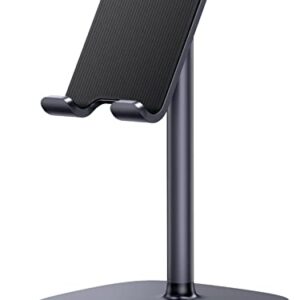 UGREEN Cell Phone Stand for Desk Adjustable Phone Holder Cradle Office Desk Accessories Weighted Base Compatible with iPhone 14 Pro Plus 13 12 Pro Max 11 SE XS XR Samsung Galaxy S23 Black