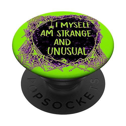 Strange and Unusual Spooky Halloween 80s 90s Fans Green PopSockets PopGrip: Swappable Grip for Phones & Tablets PopSockets Standard PopGrip