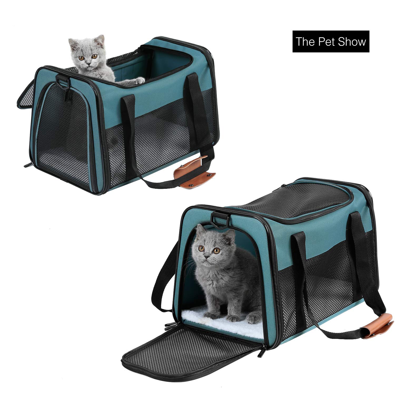 Akinerri Airline Approved Pet Carriers,Soft Sided Collapsible for Travel, Puppy, Small Medium Cats