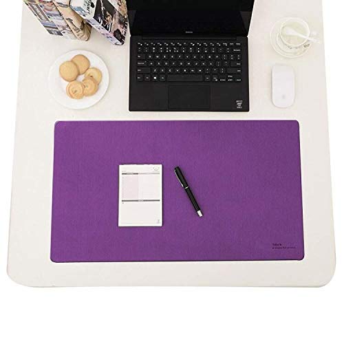 Desk Pad, Purple Desk Blotter,zxtrby Mouse Mat for Office Home Desk Protector pad Waterproof Cotton & Nano Technology Water 24''x14'' (Purple)