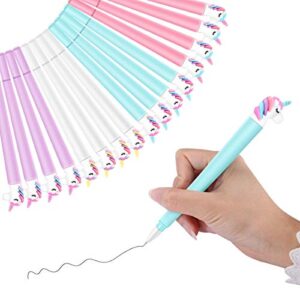 btyms 16pcs cute unicorn gel pen liquid ink pens office school supplies student gift 0.5mm ballpoint pen