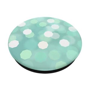 Mint Teal Green Sparkle Polka-Dot Design For Girls PopSockets PopGrip: Swappable Grip for Phones & Tablets