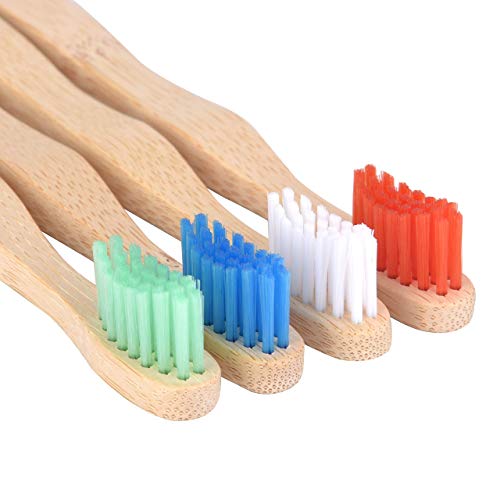 Kids Bamboo Toothbrushes - 12 Pack |BPA Free Soft Bristles Toothbrushes | Eco-Friendly, Natural Bamboo Toothbrush Set | Biodegradable, Compostable, Wooden Eco Friendly by Little Footprint