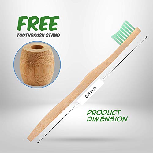 Kids Bamboo Toothbrushes - 12 Pack |BPA Free Soft Bristles Toothbrushes | Eco-Friendly, Natural Bamboo Toothbrush Set | Biodegradable, Compostable, Wooden Eco Friendly by Little Footprint