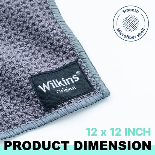 Wilkins 3D Microfiber Cleaning Towels - Waffle Weave Microfiber Towel for Cleaning Shoe, Bag, Glasses, Car and Electronic Device, Size 12x12 inh.