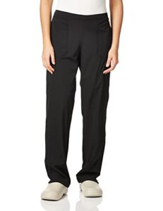 carhartt womens women's flat front straight leg medical scrubs pants, black, large us