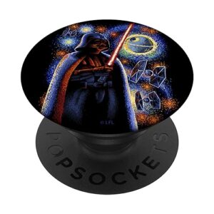 star wars darth vader starry night paint galaxy popsockets standard popgrip