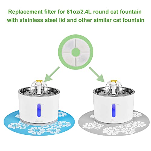 Wonder Creature Cat Water Fountain Filter Replacement For Stainless Steel Top Cat Fountain, 6 Carbon Filters Pack