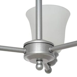 Amazon Brand – Ravenna Home Classic 3 Light Semi-flush Mount Chandelier, Bulbs Included, 14.5"H, Silver