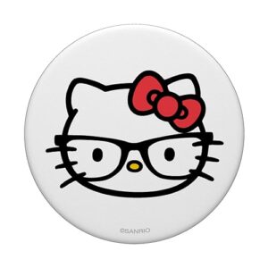 Hello Kitty Big Face Nerd Glasses PopSockets PopGrip: Swappable Grip for Phones & Tablets PopSockets Standard PopGrip