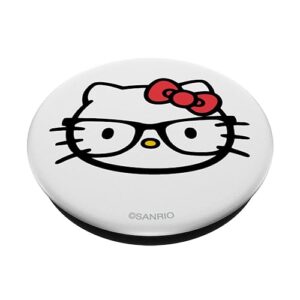 Hello Kitty Big Face Nerd Glasses PopSockets PopGrip: Swappable Grip for Phones & Tablets PopSockets Standard PopGrip