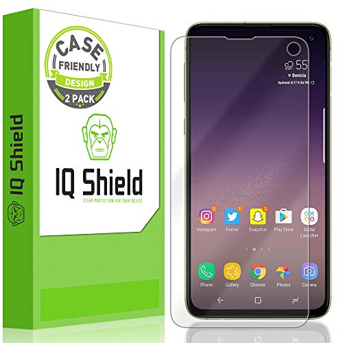 IQShield Screen Protector Compatible with Galaxy S10e 5.8 inch (2-Pack)(Case Friendly) Anti-Bubble Clear TPU Film