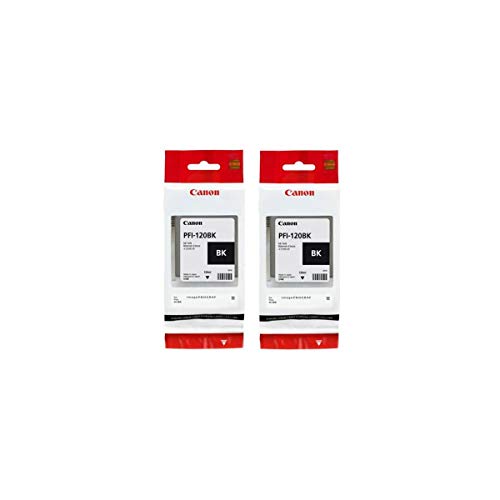 Canon PFI-120 Pigment Ink Tank (2 Pack, Black) in Retail Packaging