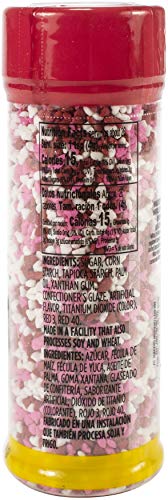 Food Items SPRINKLE MIX RD/PK/WHTE, us:one size, Red, Pink & White Micro Hearts