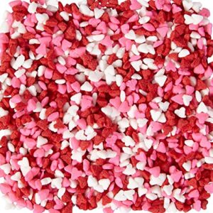 Food Items SPRINKLE MIX RD/PK/WHTE, us:one size, Red, Pink & White Micro Hearts