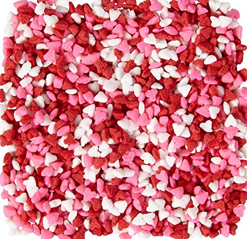 Food Items SPRINKLE MIX RD/PK/WHTE, us:one size, Red, Pink & White Micro Hearts