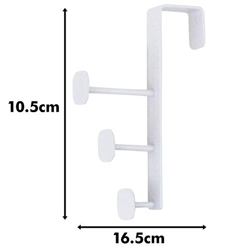 TOYO CASE FRAMO Over The Door Hanger Hook for Clothes, Hats, Coats, Bags, Towels Wing White