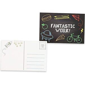 96 Pack Motivational Postcards for Kids and Students, Classroom Supplies (6x4 in)