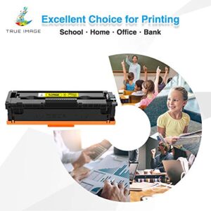 TRUE IMAGE Compatible Toner Cartridge Replacement for HP 202X CF500X CF500A 202A Color Pro MFP M281fdw M281cdw M254dw M281fdn 281fdw M254 M281 Toner Printer (Black Cyan Yellow Magenta, 4-Pack)