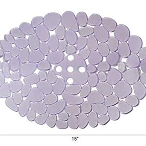 PVC Sink Mat Pad ECO-Friendly Kitchen Sink Protector Mat Pack of 2, Oval, 12’’X15’’ (Lavender-2 Pack)