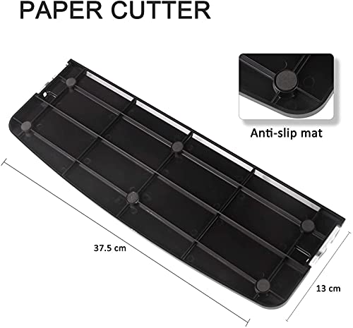 A4 Paper Cutter，Paper Trimmer Guillotine with Automatic Security Safeguard Scrapbooking Tool for Cutting Paper Photographs or Labels Office Home Manual, Black