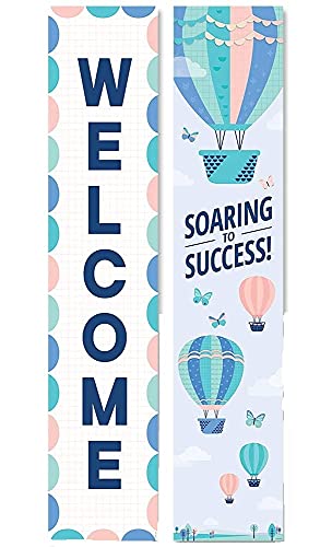 CTP Calm and Cool Welcome Banner, 2-Sided Vertical Classroom Sign, 39” x 8" (Creative Teaching Press 8640)