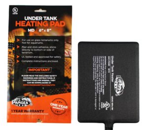 pangea reptile heat mat (medium, 6x8, 10-20 gal), black (uth6x8)