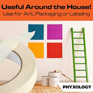 No-Residue 1 In, 60 Yd Masking Tape 1 Pk. Easy-Tear Pro-Grade Removable Painters Tape Great for Home Office or Commercial Contractor. Clean, Drip-Free Painting with Wide Crepe Paper Rolls.